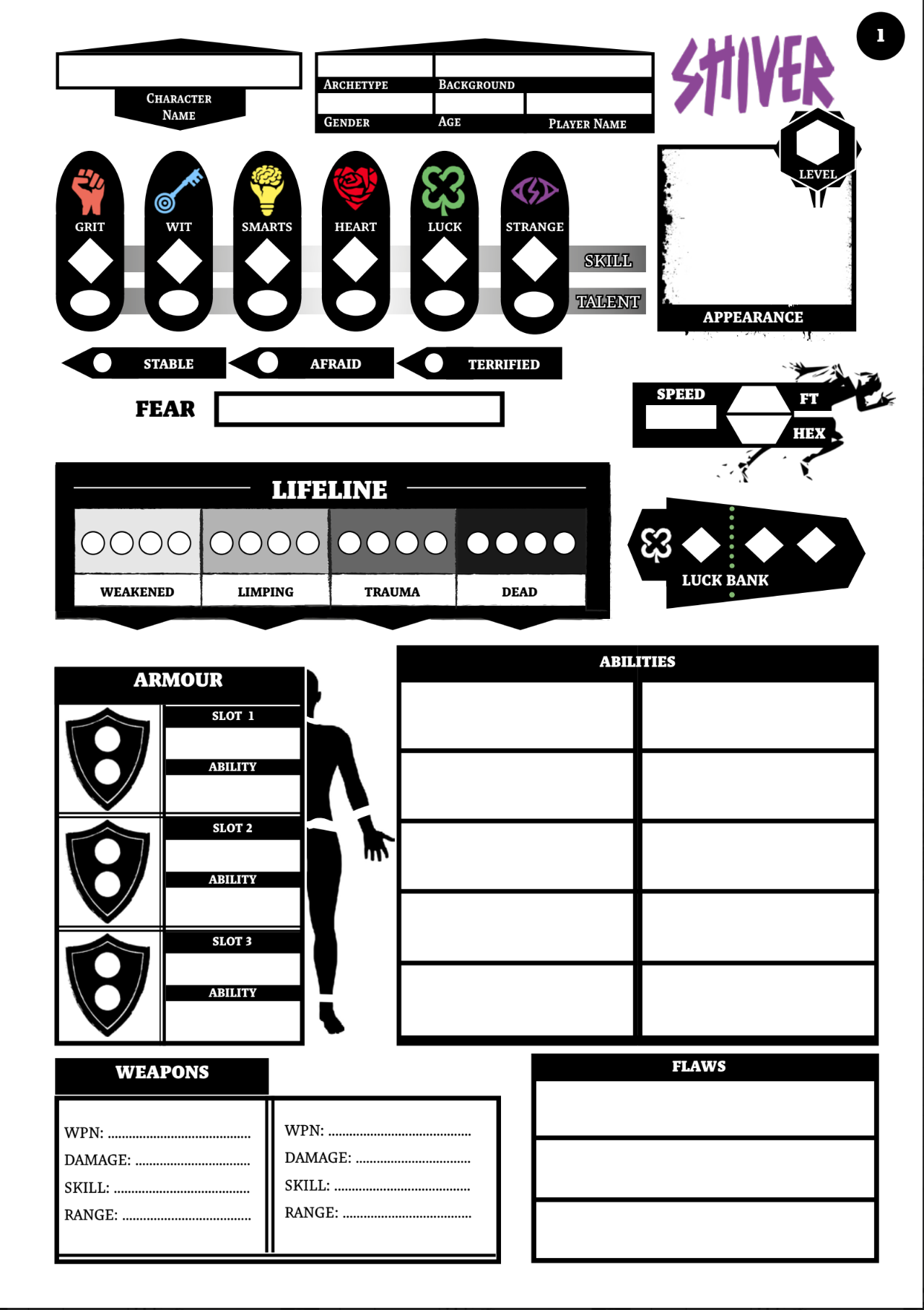 Character Sheet – Parable Games